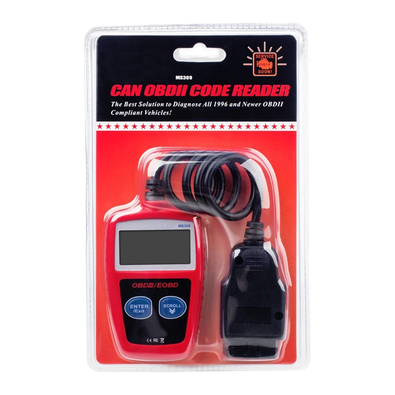 Obd Ii Connector Obd2 Simulator Scanner Ms309 Auto Diagnostic Tool Key ...