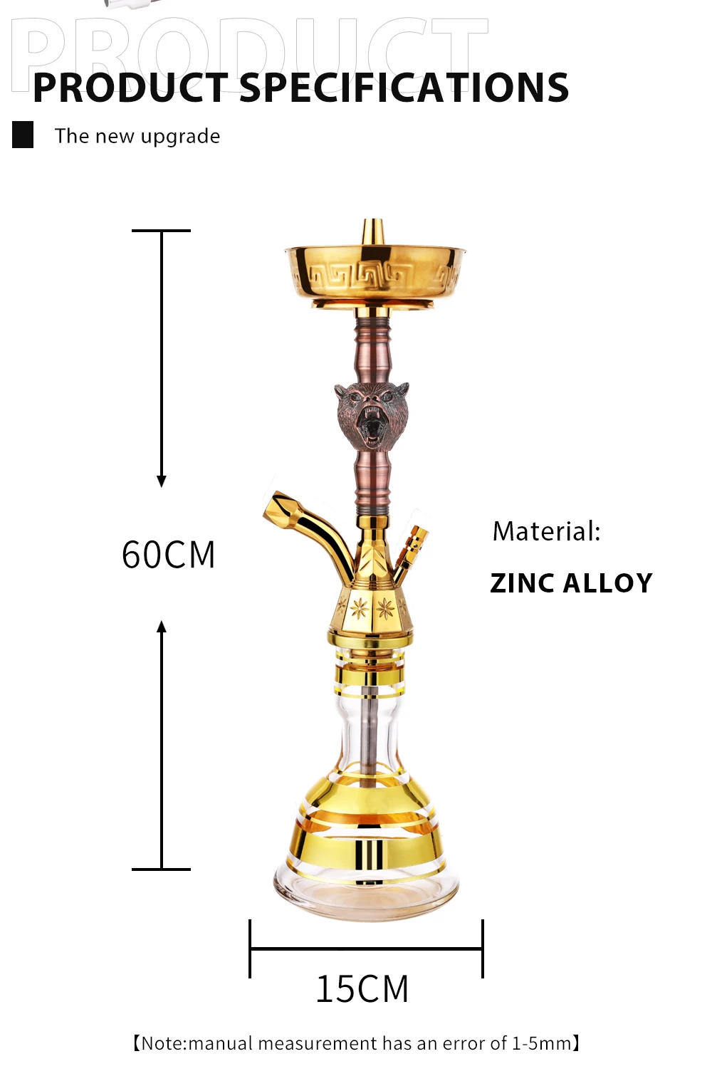 Wholesale High-end Hookah Hubbly Bubbly Hookah Egyptian Stainless Steel ...