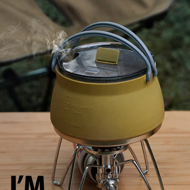 Silicone Folding Kettle Camping Teapot Portable Coffee Tea Cooker ...