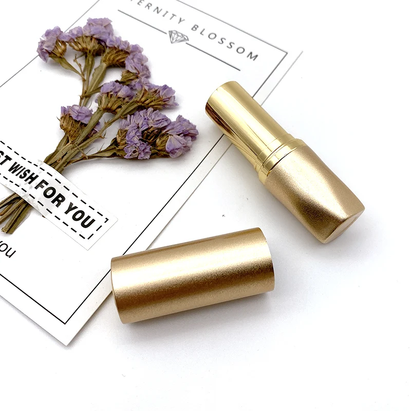Empty Gold Round Special Lispstick Tube Flat Inner Tube Click Lid ...