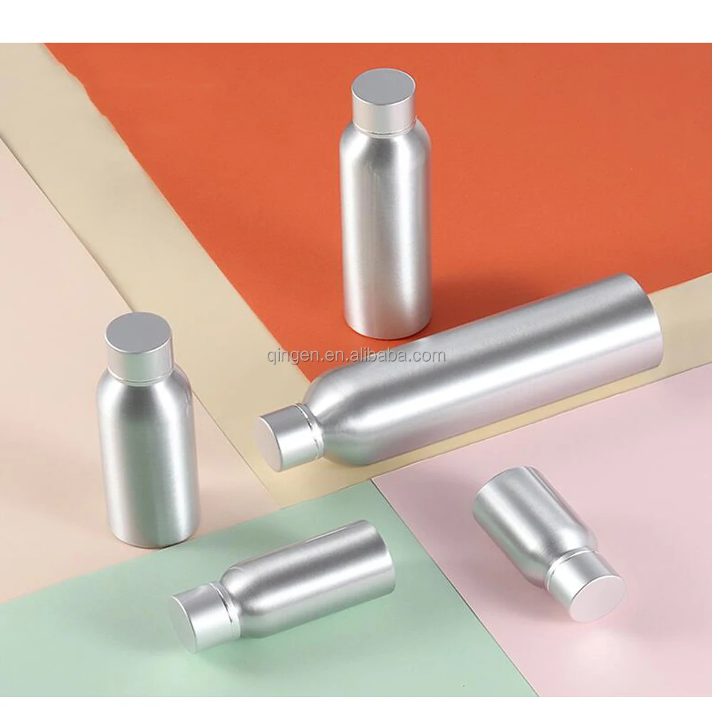 Empty 30ml-1000ml UV Gold Disposable Metal Packaging Aluminum Bottles ...