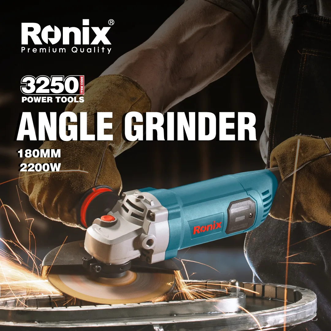 Ronix Rh-3250 Model 2200w 180/230mm Angle Grinder With Safety Guard And ...