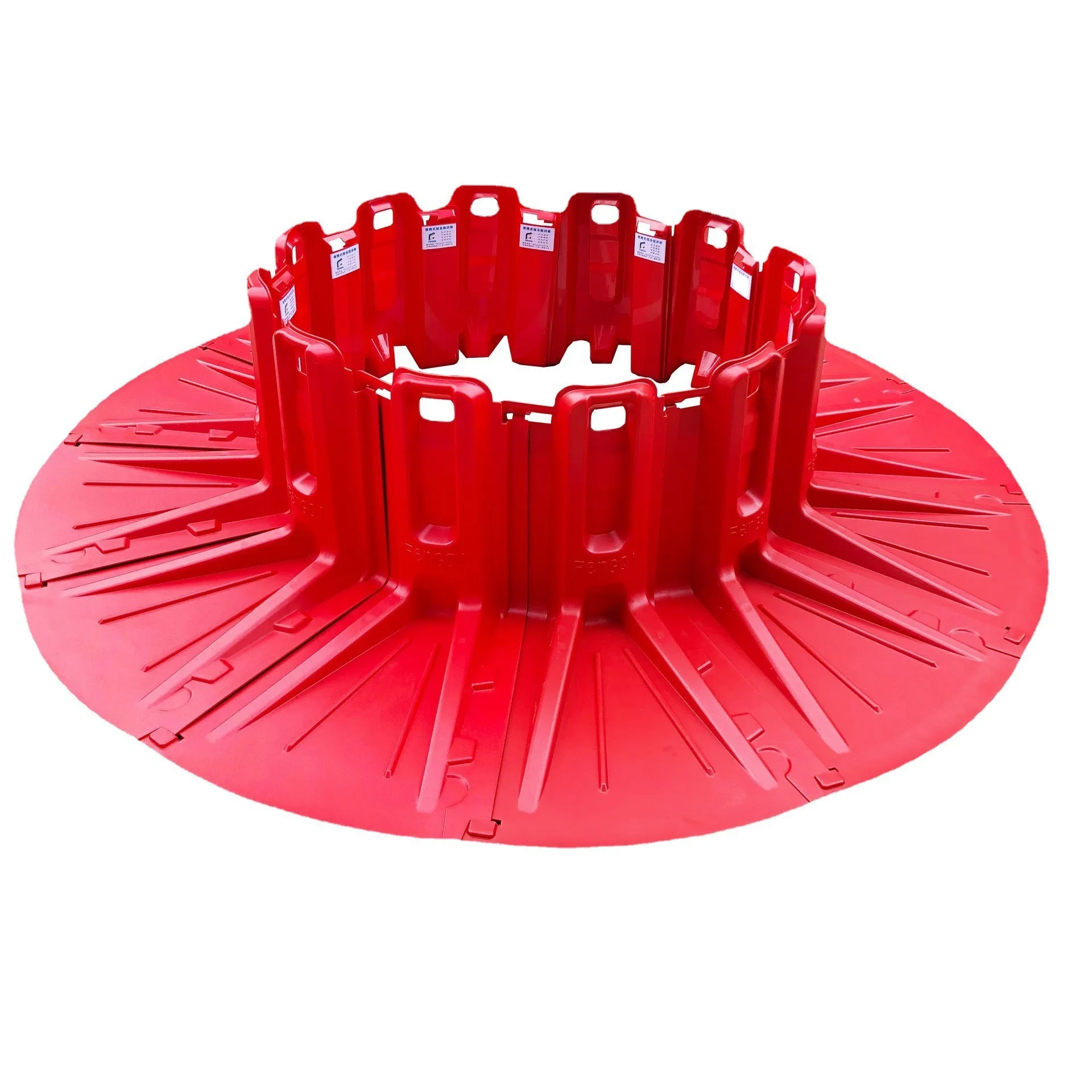 Red Abs Inward Curved Flood Barrier Urban Flood Control School Site ...