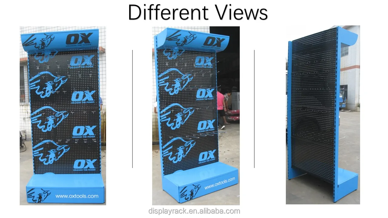 Blue Exhibition Display Racks for Shops - Durable & Customizable