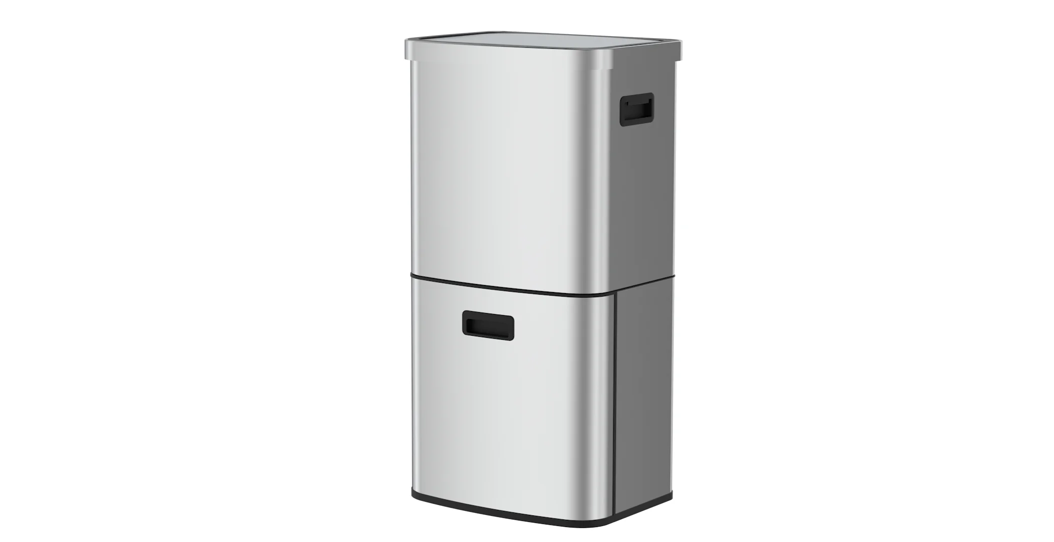 New Design 25l Rectangular Automatic Sensor Trash Can Double Layer Dust ...