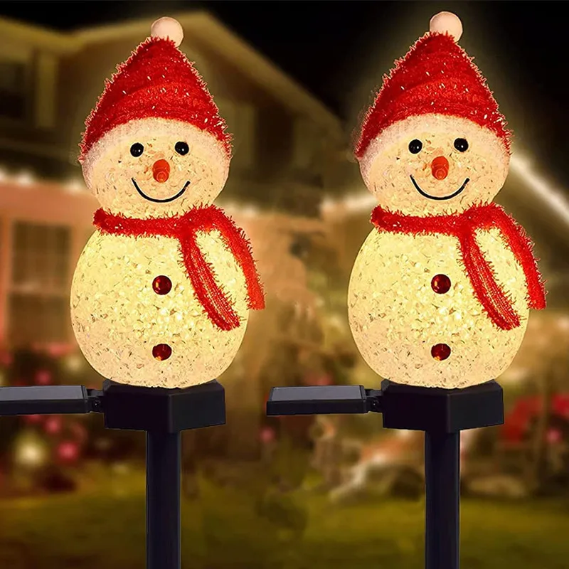 Outdoor Solar Snowman Lights Christmas Garden Light Pathway Garden ...