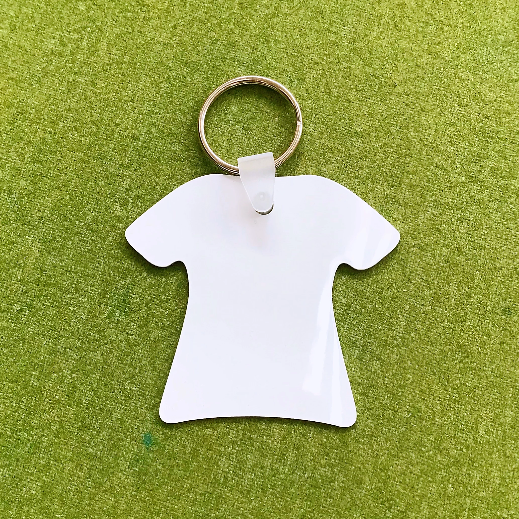 Factory Gloss White Custom Shape Sublimation Aluminum Keychain Blank ...