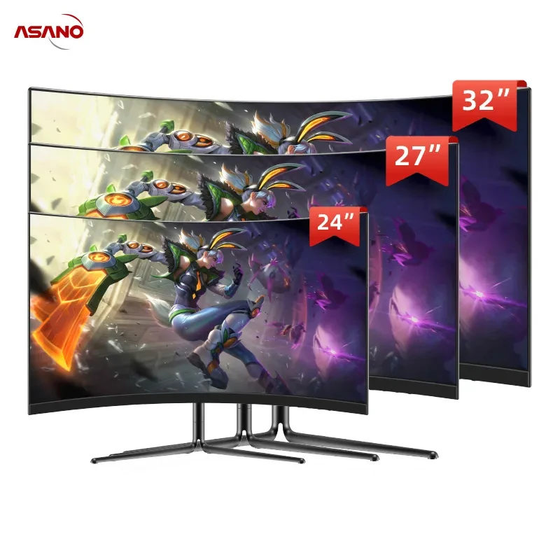 New Trend 2k 144hz Curved Monitor 32 24 Inch 165hz Pc Gamer Led Fhd ...