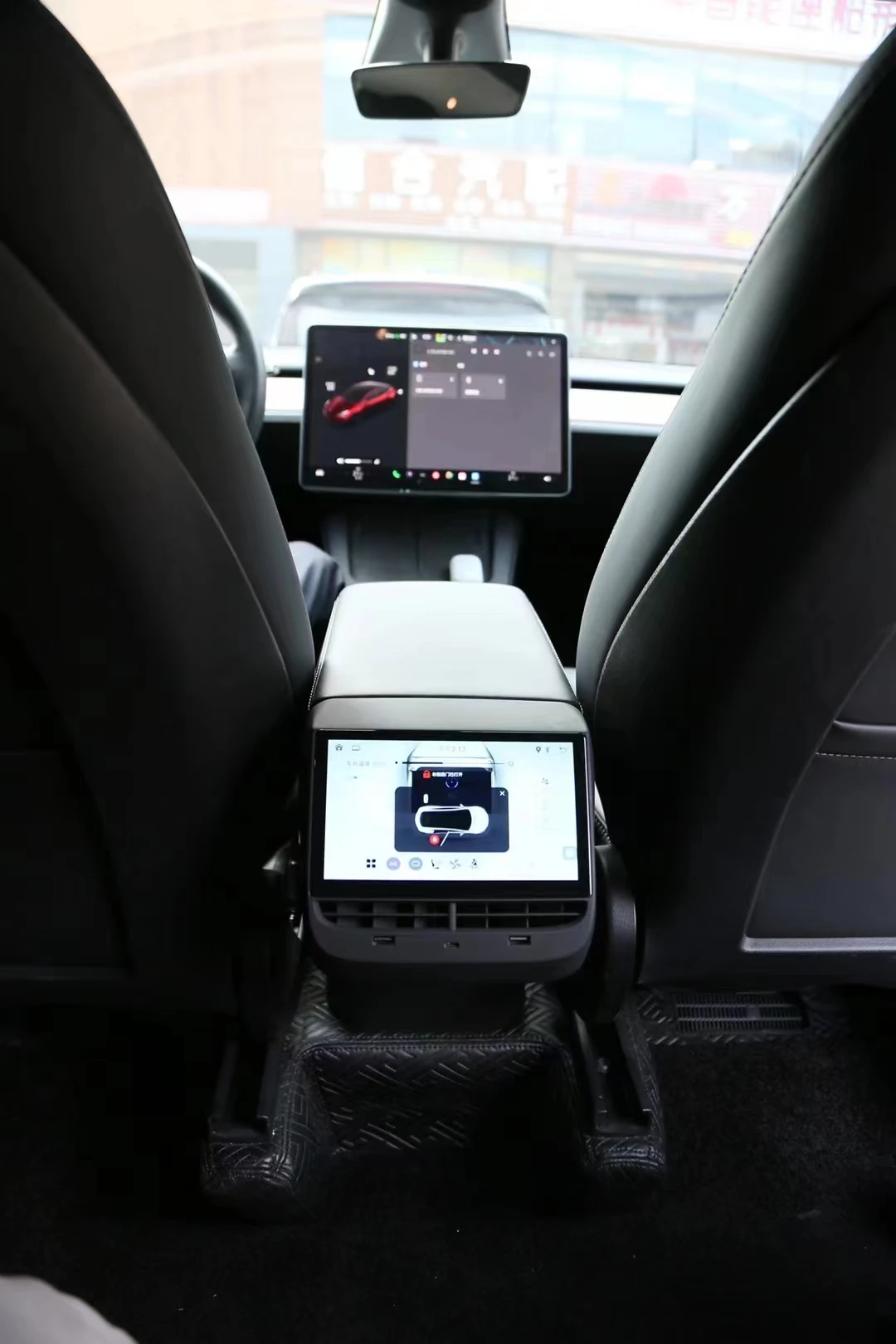 Model Y And Model 3 Rear Seat Air-conditioner And Entertainment Control ...