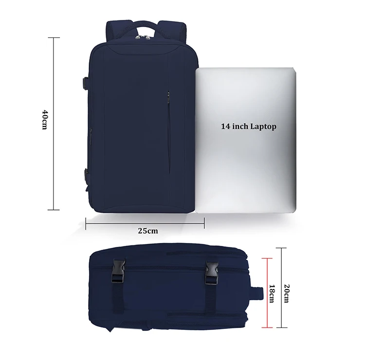 Customized LOGO Airplane Travel Backpack 40x20x25 Soft Waterproof ...