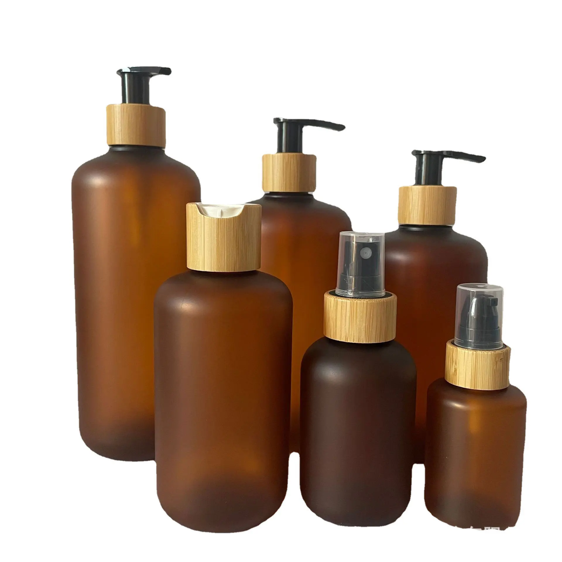 Amber Pet Spray Bottle Set - 250ml & 500ml Lotion Pump - Customize Odm
