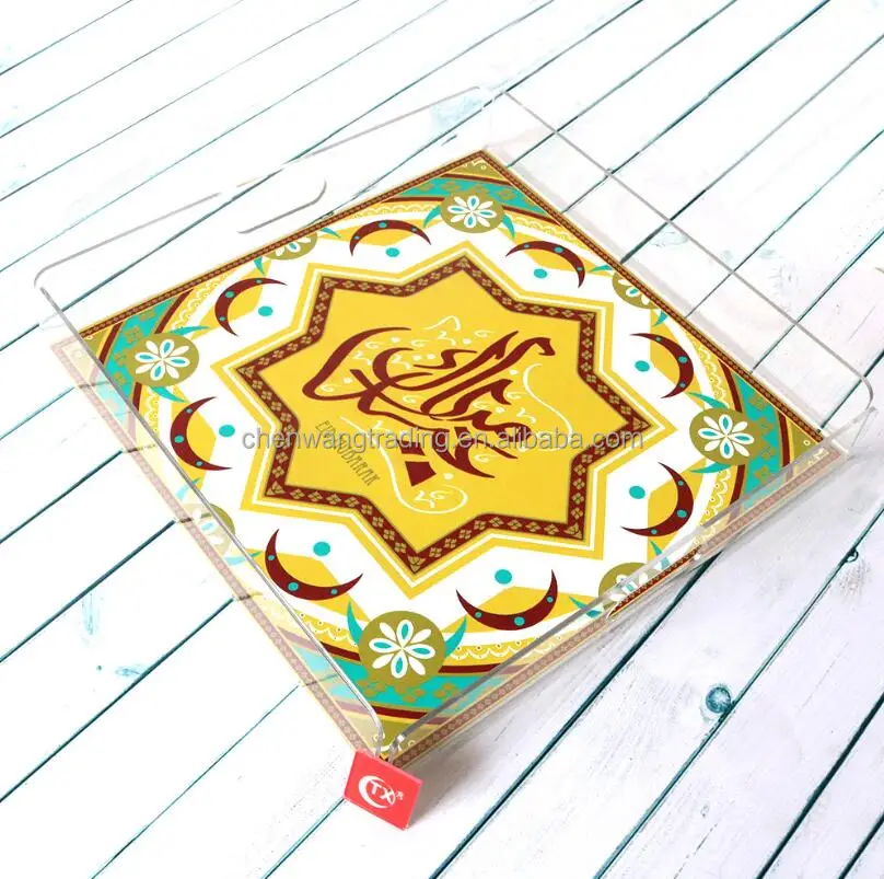 Acrylic EID Mubarak Arab Food Serving Tray Container Candy Box Ramadan ...