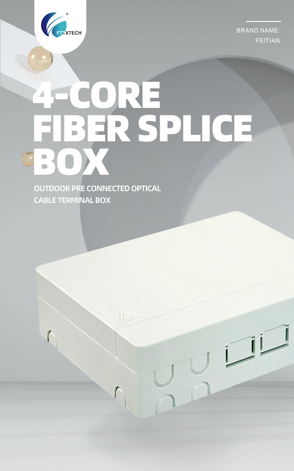 Feitian Optical Tray 4 Core Fiber Joint Box Antenna Splitter Cable Extention Box Fiber ...