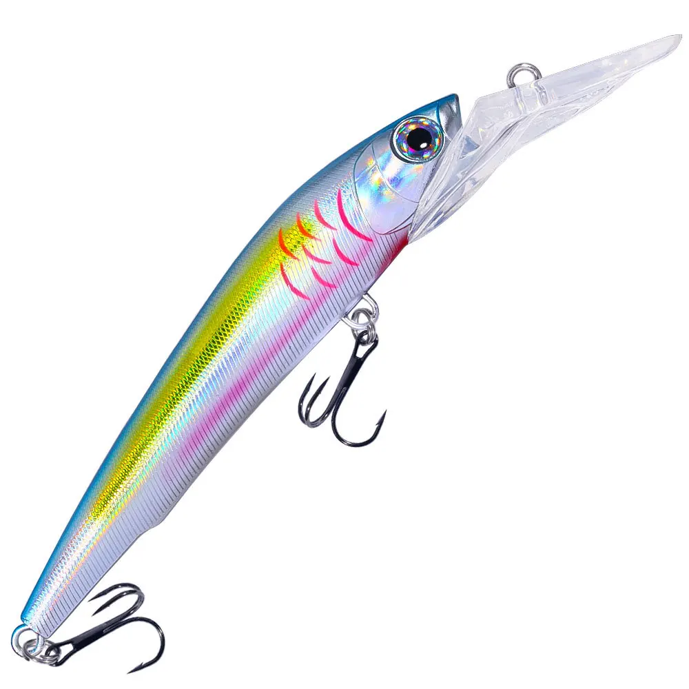 NEWMAJOR 95g 24cm Floating Minnow Lure ABS Plastic Artificial Hard Minnow Fishing Lure for ...