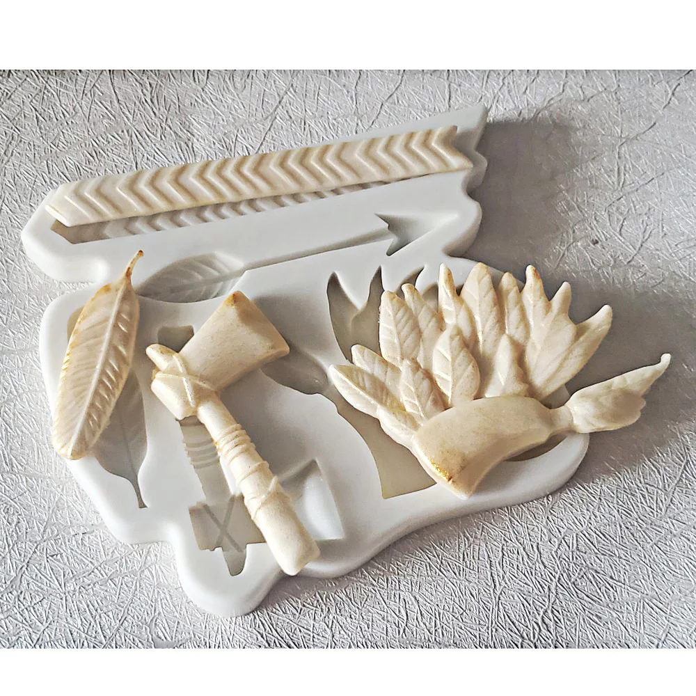 Ax Feather Bow And Arrow Original Tool Cake Mold Feather Chocolate ...