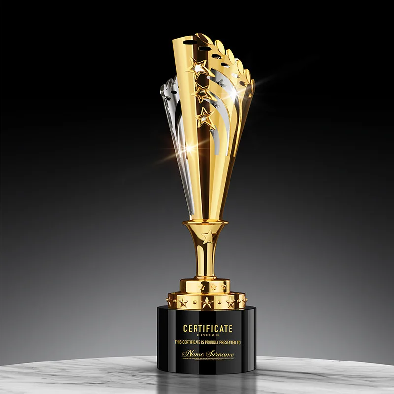 Metal Gold Wheat with Crystal Base Trophy Award MH-NJ0346| Alibaba.com