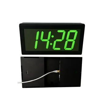 Poe Ntp Digital Wall Clocks,4 X 4" Digit,Green Led,Automatic Dst Reset ...