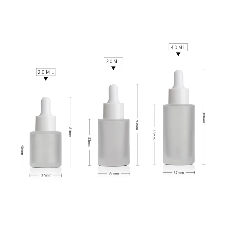 Custom 15ml-100ml Flat Shoulder Amber Glass Dropper Bottle