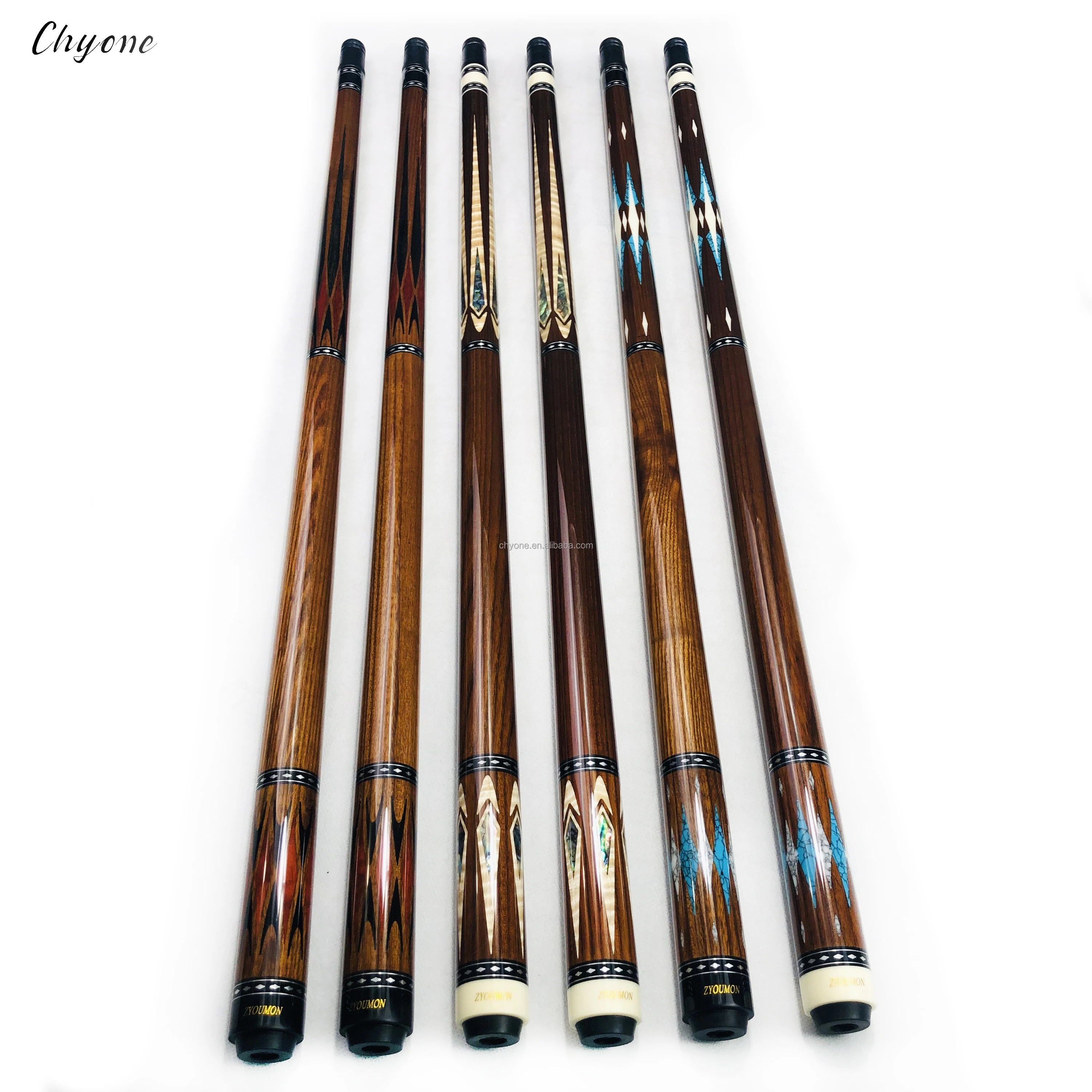 Chyone Custom Abalone Shell Inlay Pool Cue Stick 3cushion Cues