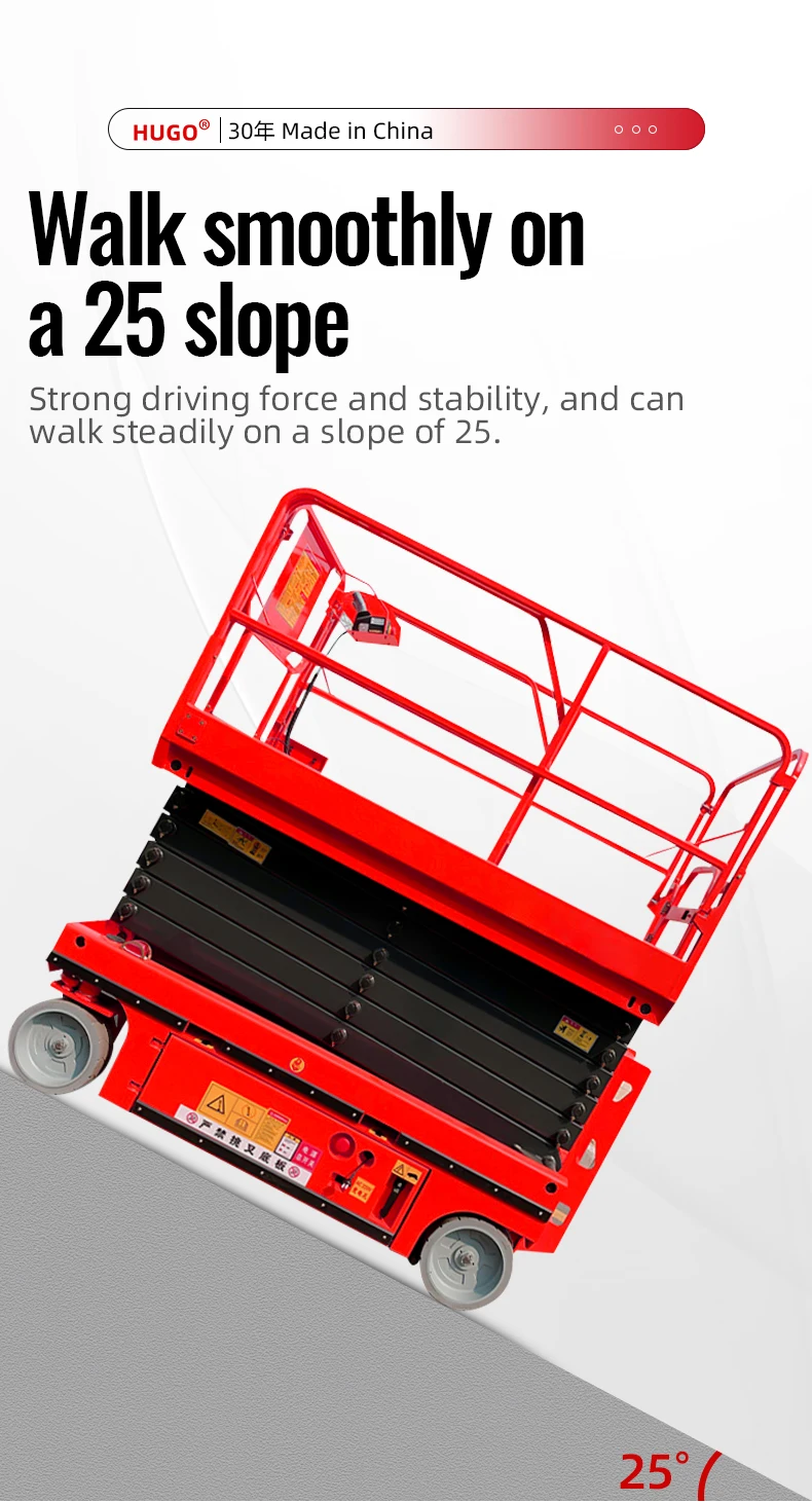 12m Full Electric Mobile Platform Scissor Lift 2400*1170mm Table Size ...