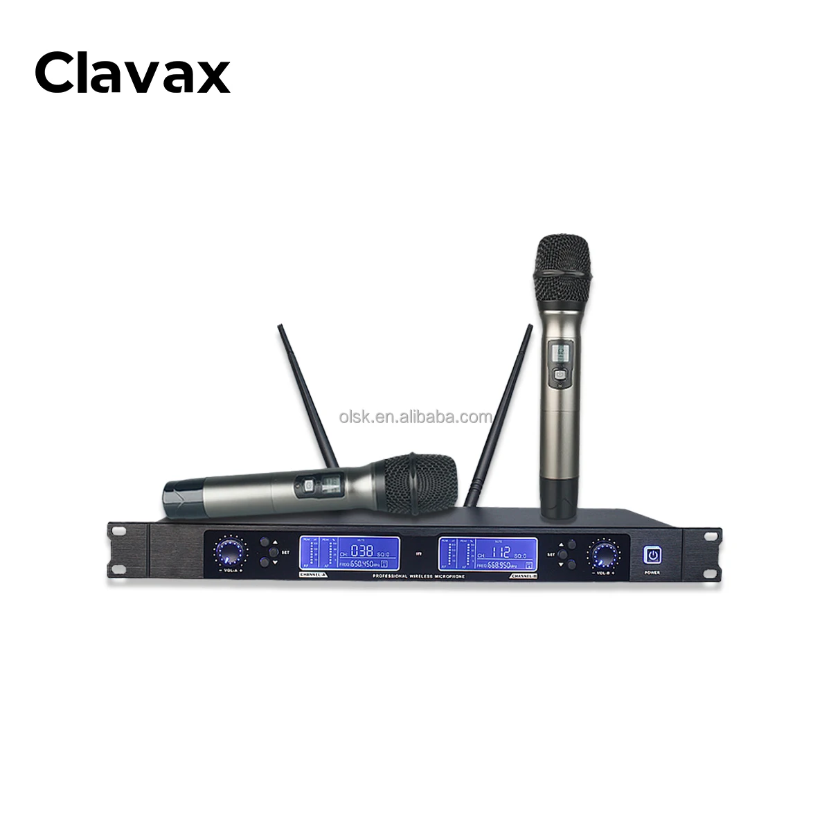 Clavax CLPM-TP6002 Wireless Microphone System One to Two UHF FM ...