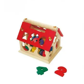 Lovely Wooden Toy Number House Building Blocks - Buy Wooden Number ...