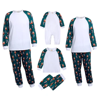 Wholesale Matching Family Pajamas Blank Sublimation Polyester Sleepwear ...