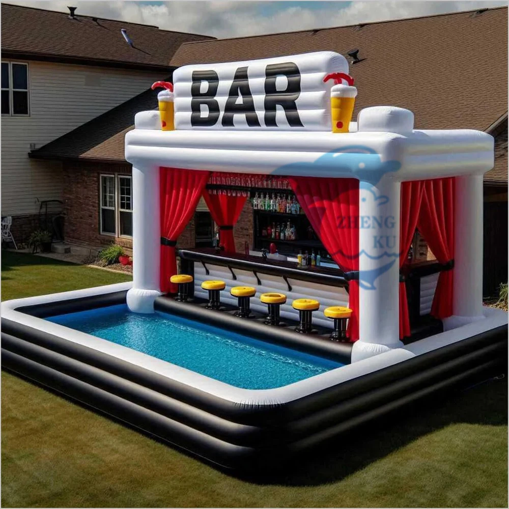 Commercial Inflatable Pool Bar - Perfect for Outdoor Parties