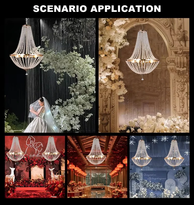 Luxury Party Events Pendant Ceiling Lights Crystal Hall Centerpiece ...