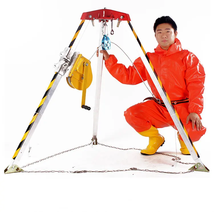 2600 Pound Lifting Fire Confined Space Safety Rescue Tripods Emergency ...
