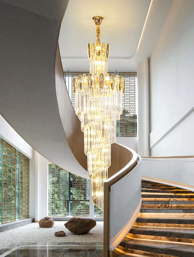 Large Modern Crystal Chandelier For Home Decor | Led Ceiling Lamp With ...