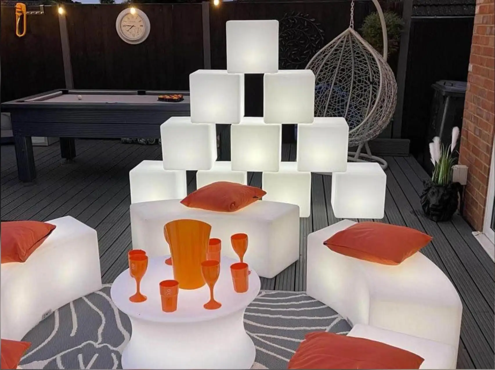 Waterproof Light Up Cube Rechargeable Led Cube For Decoration - Buy Led ...