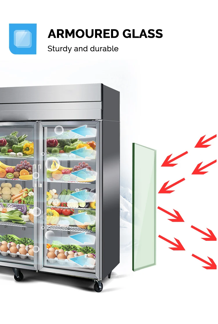 Commercial Grocery Store - Efficient Upright Display Fridge