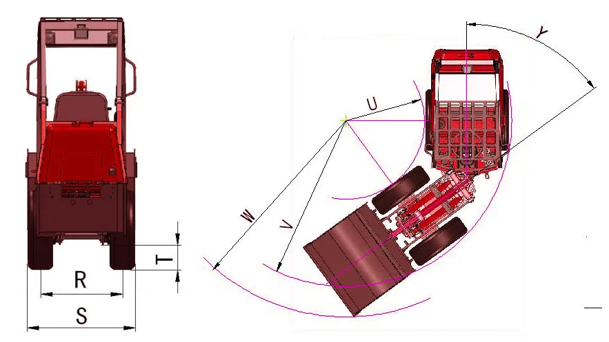 Hydrostatic Hydraulic System Small Wheel Loader DY25 Mini Front End ...