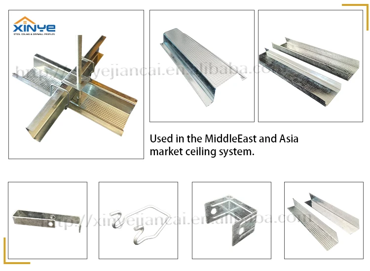 Ceiling Profiles Steel Frame Steel Corners Metal Furring Galvanized ...