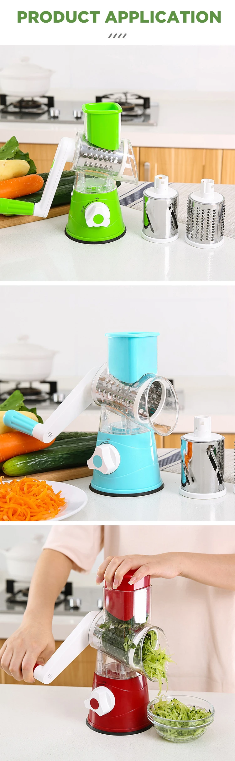 Kitchen Accessories Fruit Slicer Manual Cutter Carrot Grater Potato ...
