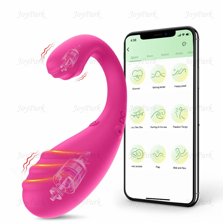 Joypark Popular Wireless Wearable Mobile Controlled Vibrator Dual Motor Strong Vibrating App ...