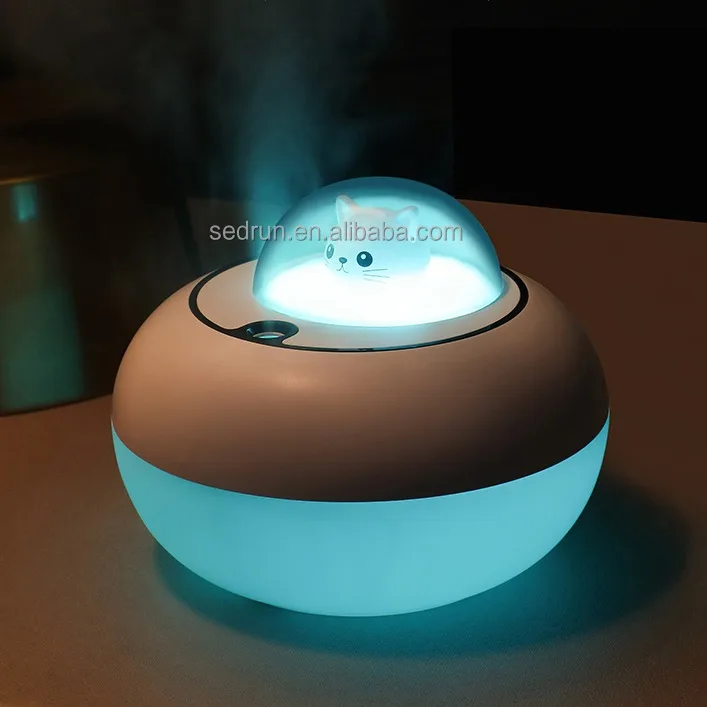 Table Humificador 300ml Usb Cool Mist Cute Cat Mini Air Humidifier With ...