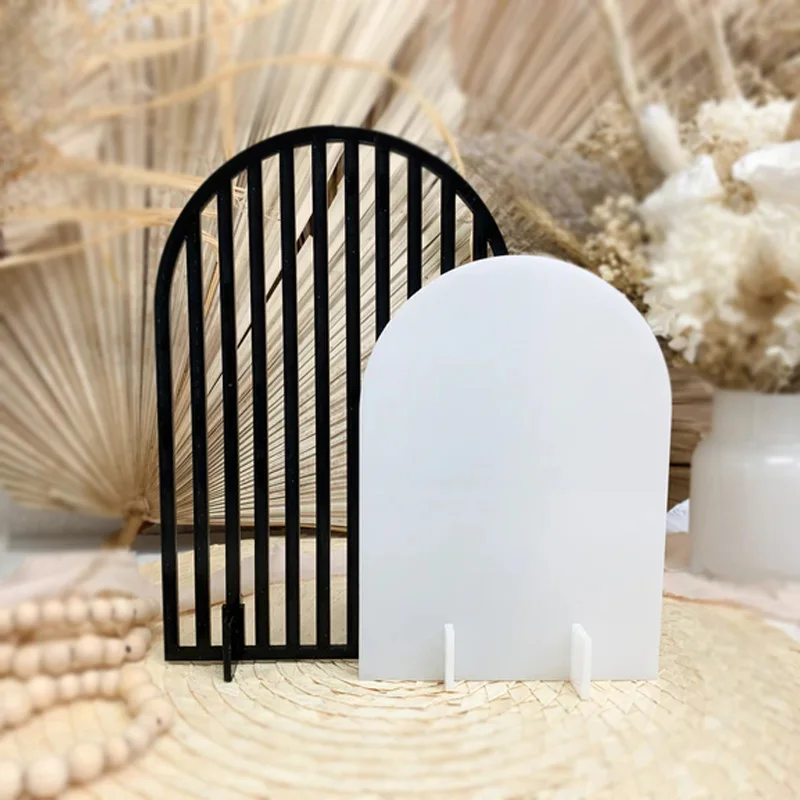Arch Acrylic Sign With Stand Wedding Table Numbers Holder For Reception ...