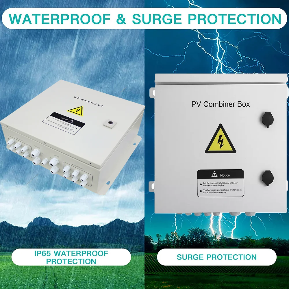 Waterproof Ip65 Pv Combiner Box Solar Panel 8string Breakers Solar ...