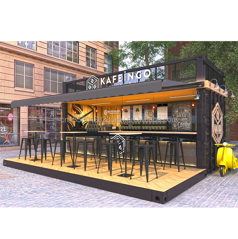 Pop Open Coffee Bar Kiosk 20 Ft Expandable Container House For Sale ...