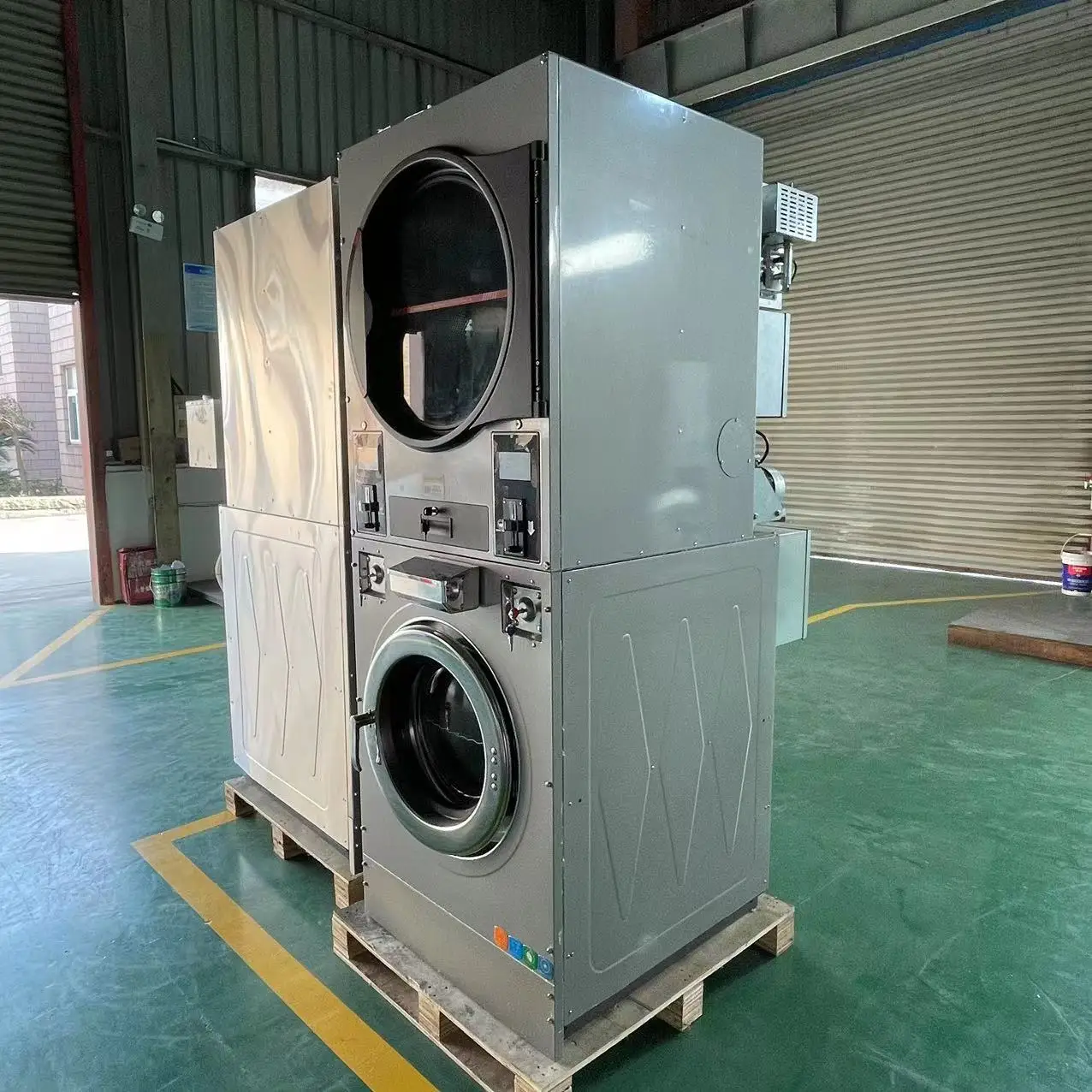 16kg Double Stack Coin Operated Washer And Dryer Machine For Laundromat ...