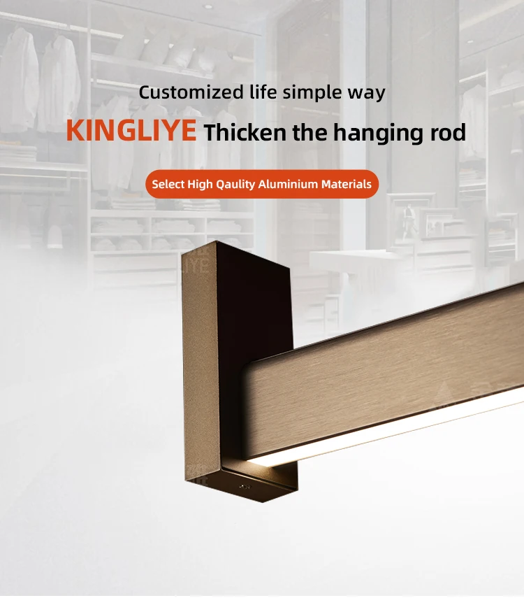 Luxury LED Wardrobe Rail - Stylish & Functional Storage