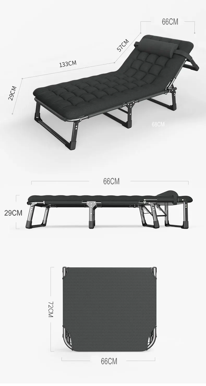 Portable Adjustable Folding Bed - Ideal for Outdoor & Indoor