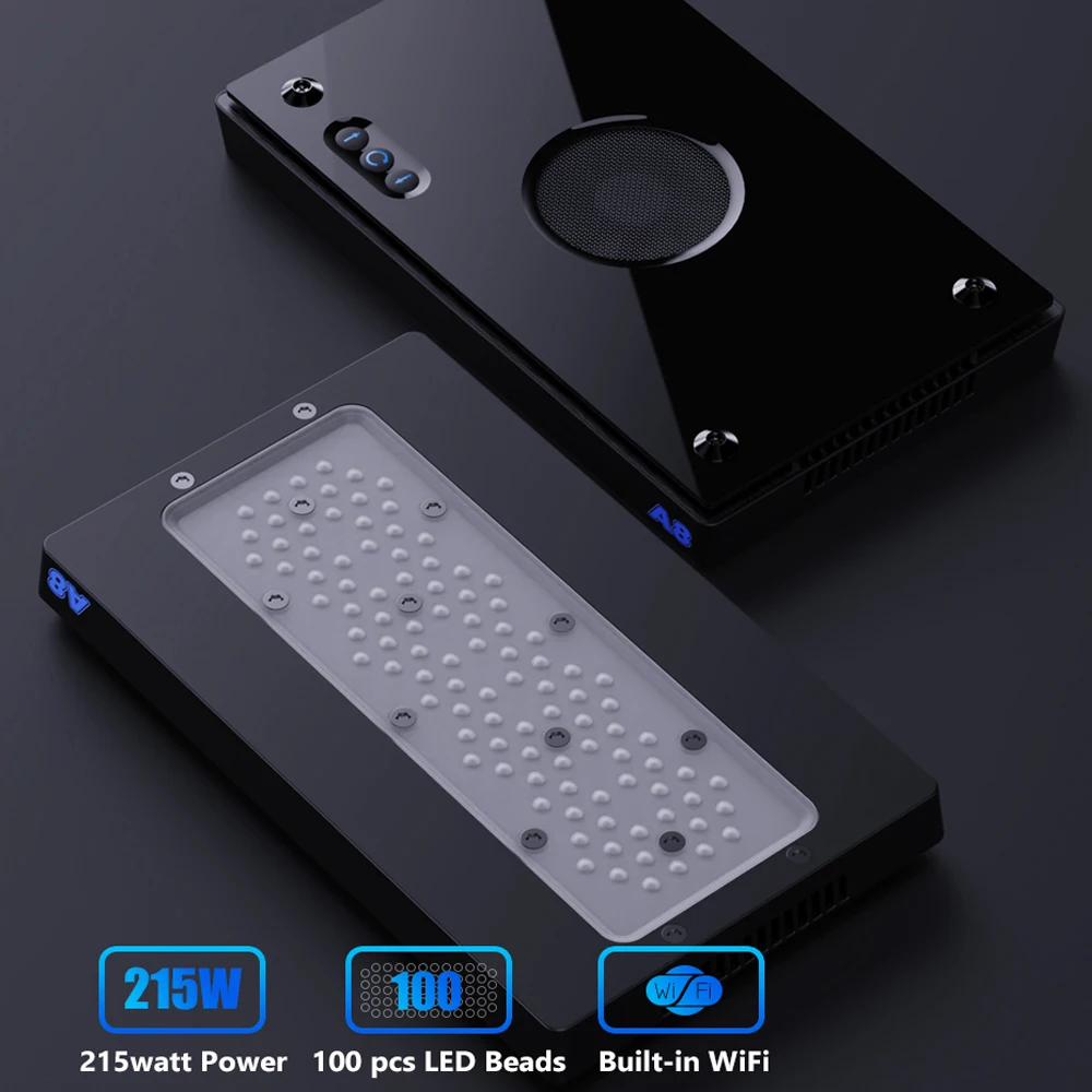 A8se 215W WiFi Full Spectrum LED Aquarium Lights for Saltwater Coral ...