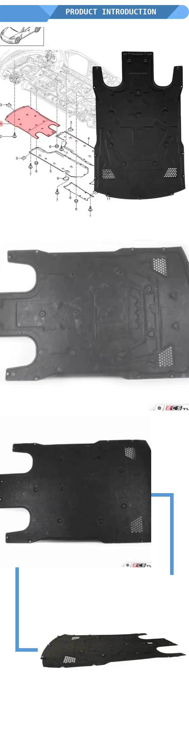 Oem 97050411705 Under Engine Splash Shield Cover For Porsche Panamera ...