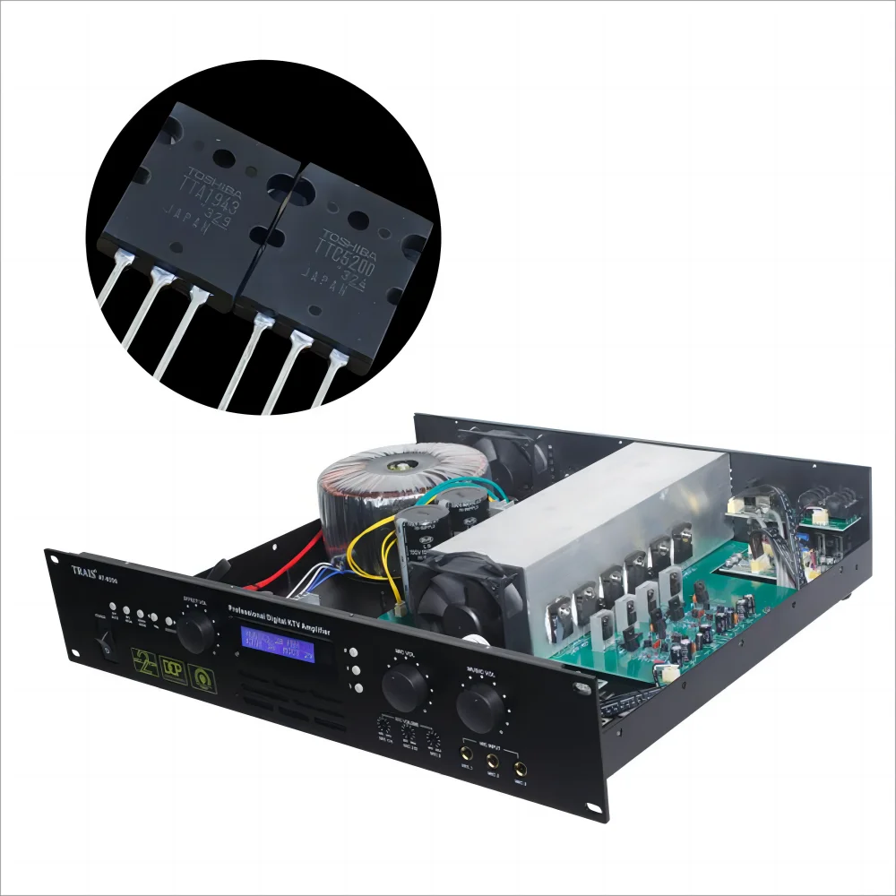 Berase Professional Audio Amplifier 3 Channel 500w*2+1200w Karaoke ...
