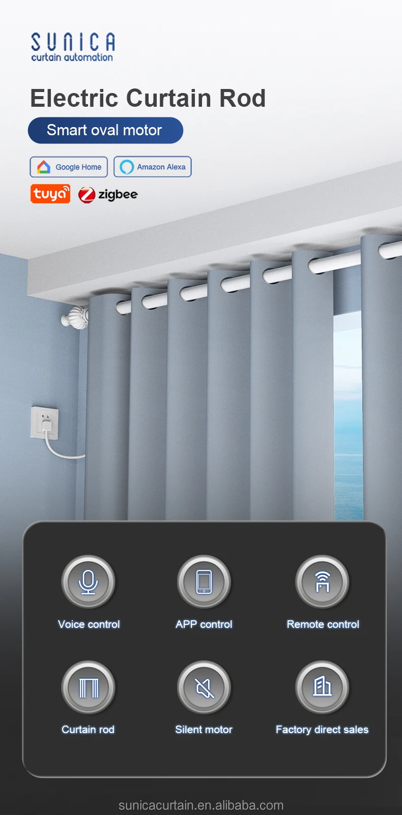 Silent Curtain Track Electric Roman Track Smart Home System Roman ...