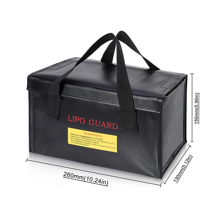 Fireproof Lithium Battery Safety Explosion-proof Bag Portable Black ...