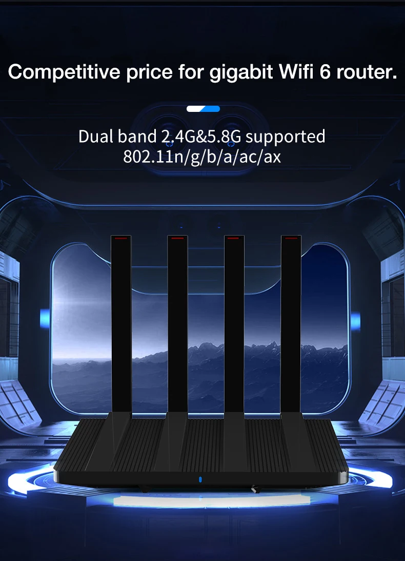 Openwrt Wifi 6 Router 1800mbps Gigabit Mesh Router With 1 Wan 3 Lan ...